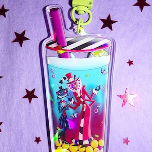 Hazbin Hotel Helluva Boss Boba Tea Acrylic Keychains - Etsy