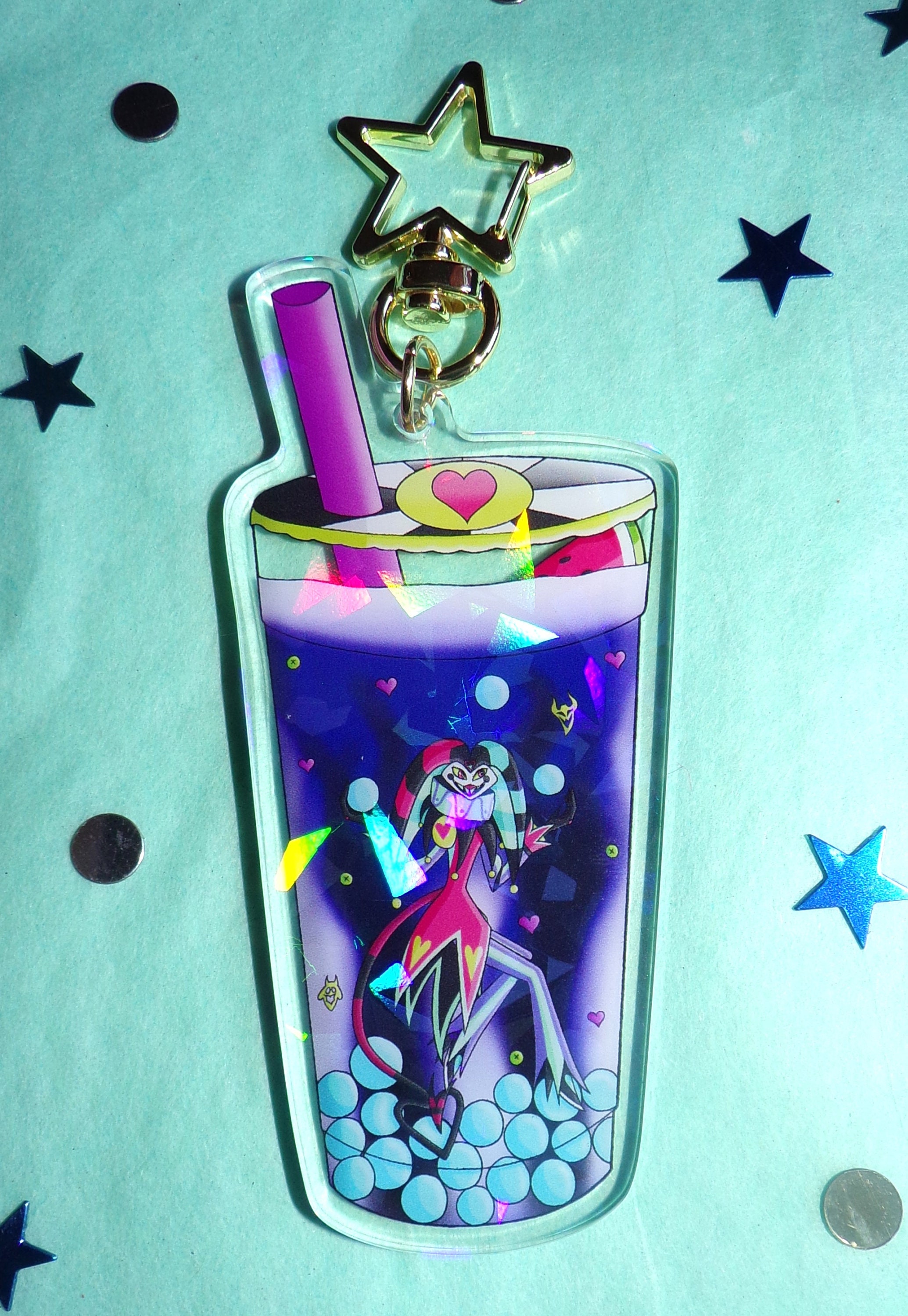 Hazbin Hotel Helluva Boss Boba Tea Acrylic Keychains - Etsy