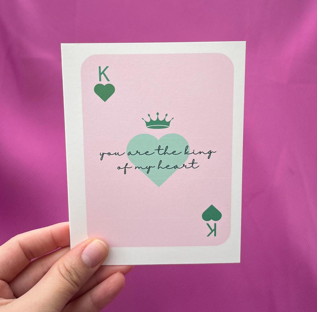 King of My Heart | Valentine's Day Greeting Card - Etsy