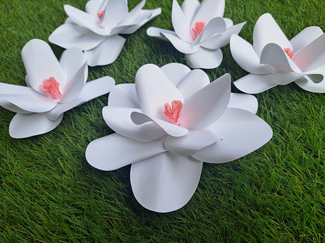 Paper Magnolia Templates, Paper Flower Svg, Printable Flower, Paper ...