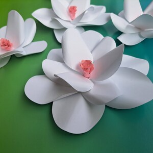 Paper Magnolia Templates, Paper Flower Svg, Printable Flower, Paper ...