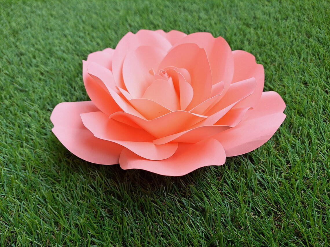 Large Paper Rose Template Rose Svg 3D Paper Flowers Paper - Etsy Canada