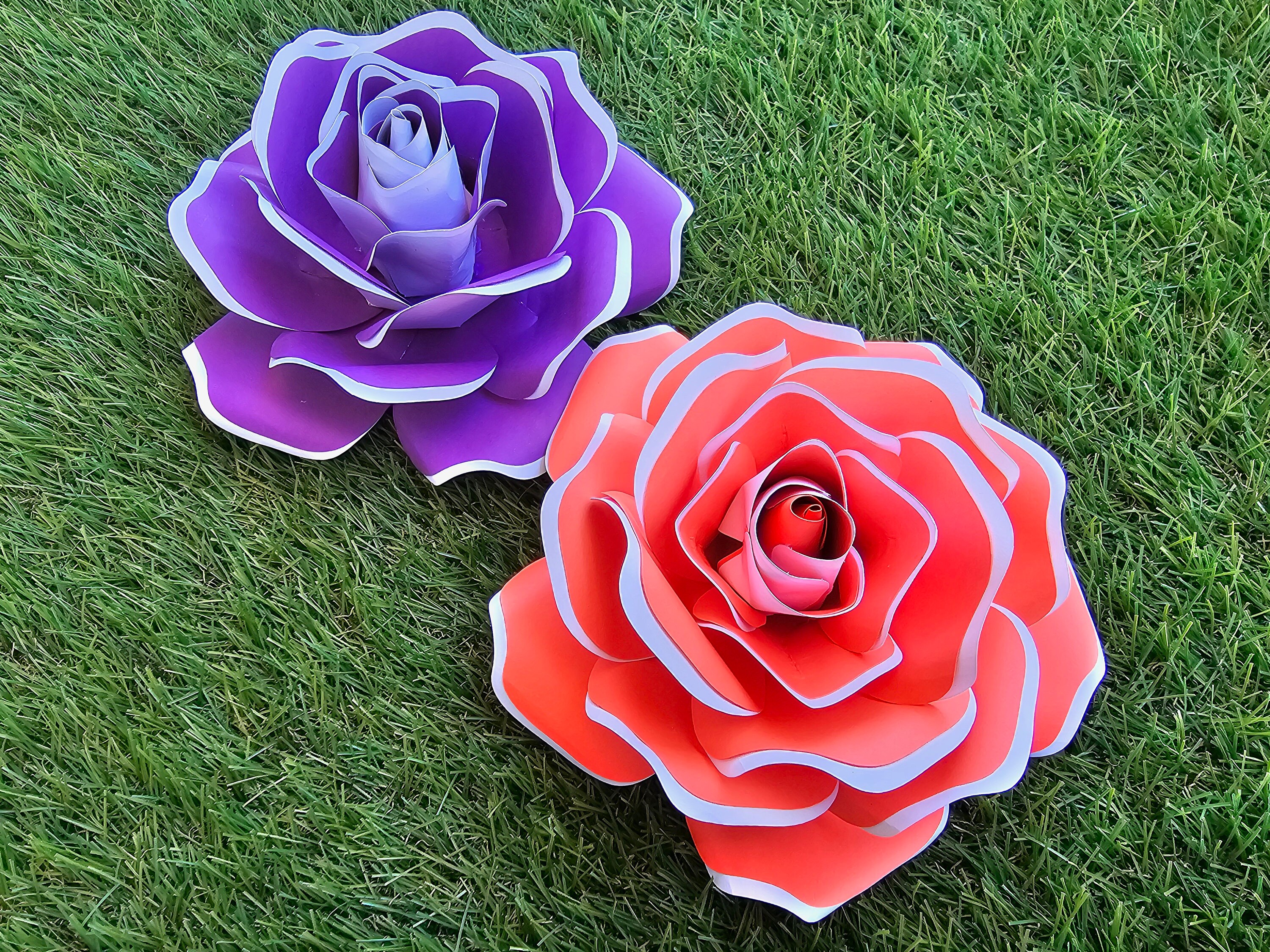 Two-layer Paper Rose Template: DIY Crafting SVG, PDF - Etsy
