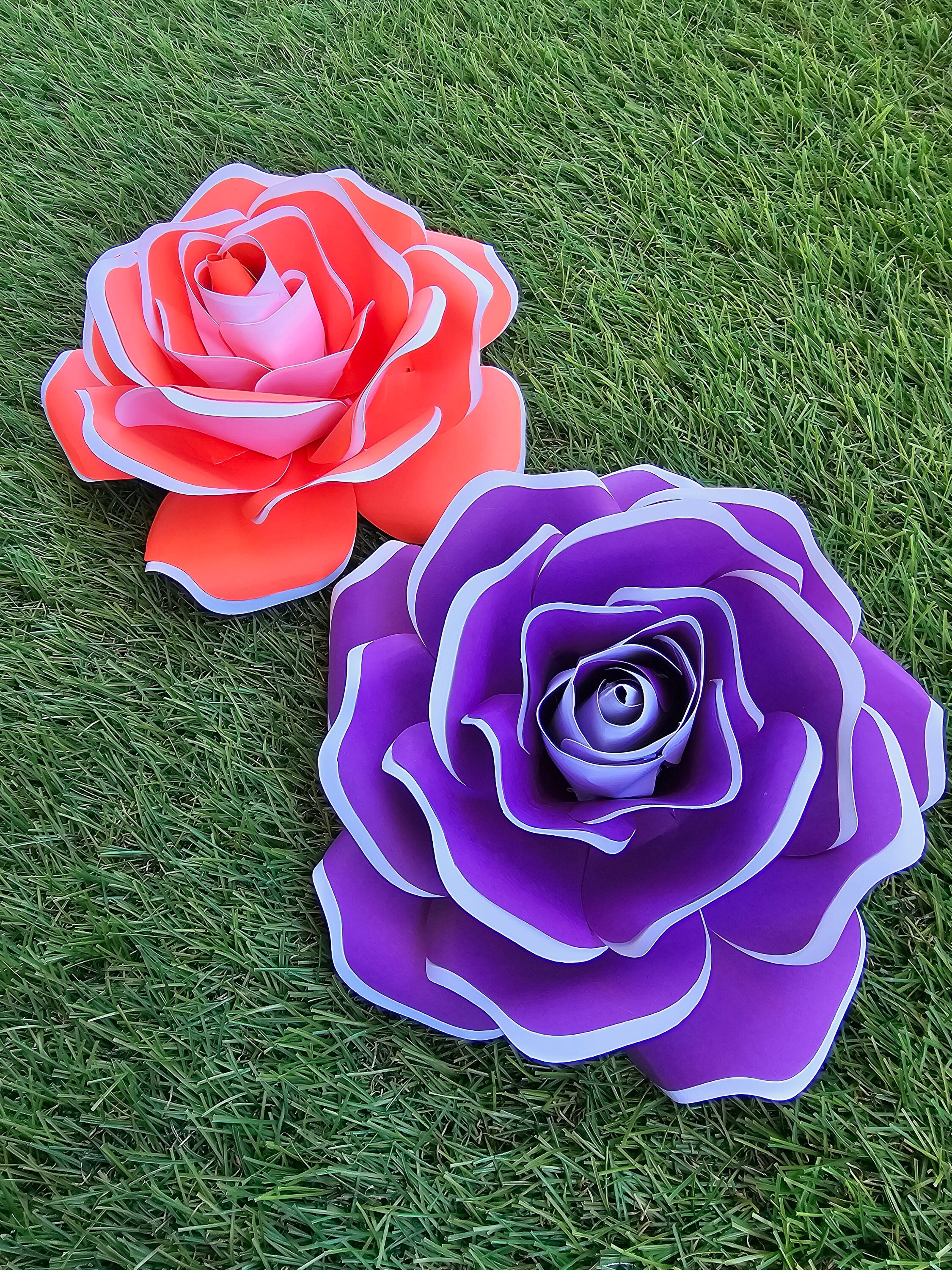 Two-layer Paper Rose Template: DIY Crafting SVG, PDF - Etsy