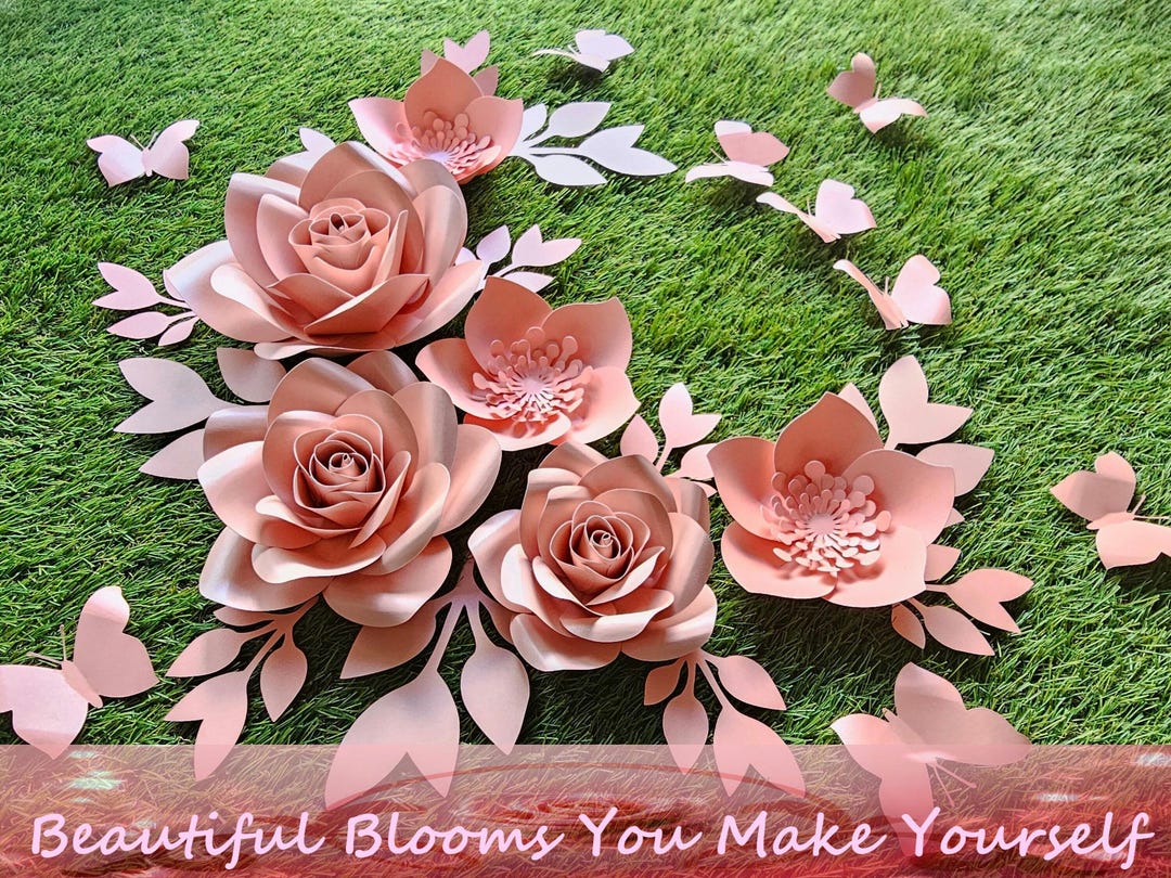DIY Paper Flower Kit, DIY Roses Set, Craft Flowers, Handmade Paper ...