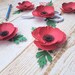 Handmade Paper Poppy Set: Nursery Wall Decor, Table Decoration - Etsy
