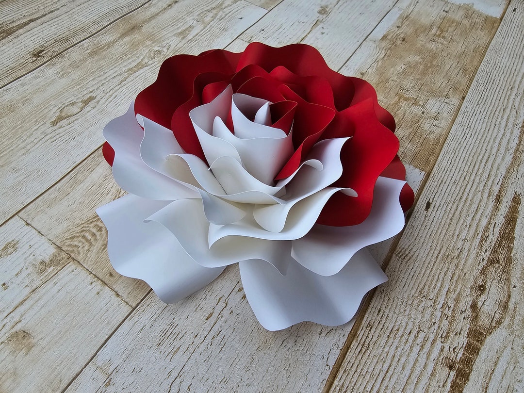 Paper Rose#7 Templates, Rose Svg, Paper Flower Svg, 3D Paper Flowers ...