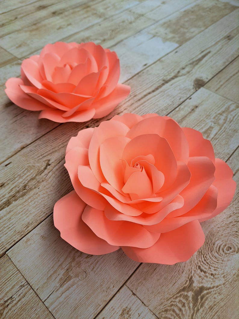 Large Paper Rose Template Rose Svg 3D Paper Flowers Paper - Etsy Canada
