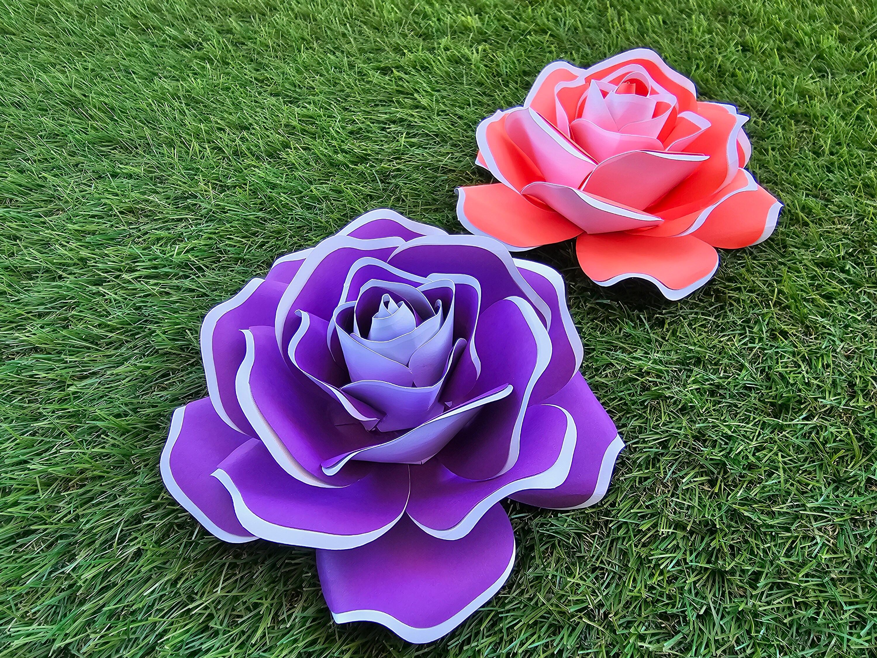 Two-layer Paper Rose Template: DIY Crafting SVG, PDF - Etsy