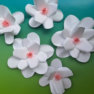 Paper Magnolia Templates, Paper Flower Svg, Printable Flower, Paper ...