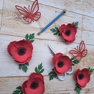 Handmade Paper Poppy Set: Nursery Wall Decor, Table Decoration - Etsy