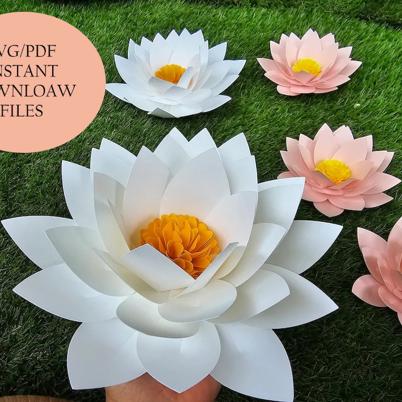 Giant Lotus Paper Flower - Etsy UK