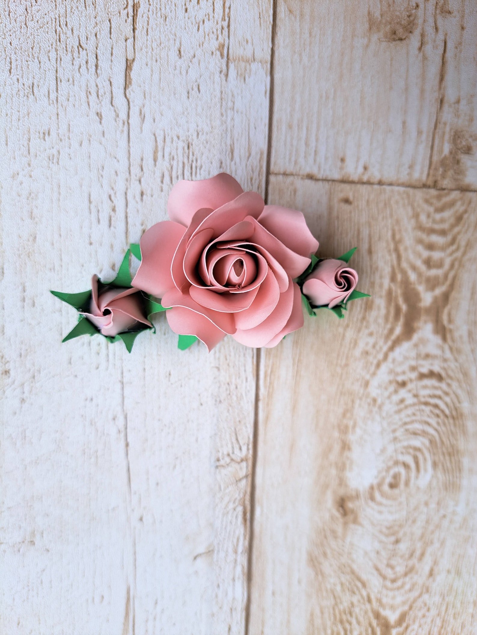 Mini Roses With Leaves Paper Flower Svg 3D Paper Flowers - Etsy