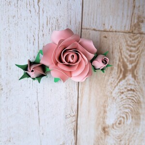 Mini Roses With Leaves, Paper Flower Svg, 3D Paper Flowers Svg, Paper ...