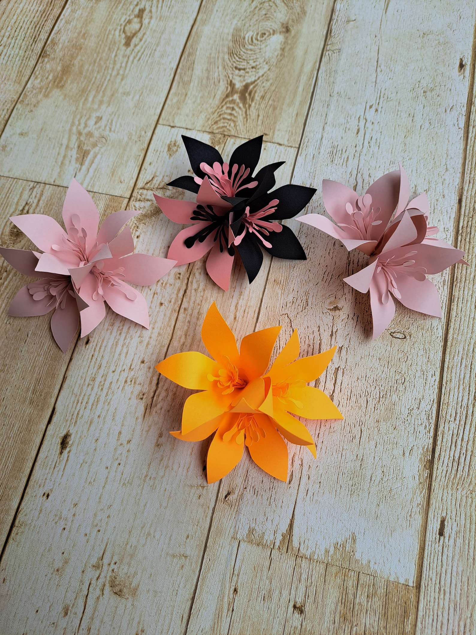Lily Paper Flower Template Paper Flowers for DIY Projects - Etsy