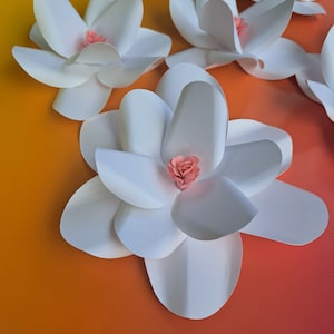 Paper Magnolia Templates, Paper Flower Svg, Printable Flower, Paper ...