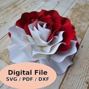 Paper Rose #7 SVG Template: DIY 3D Flower (digital Download) - Etsy