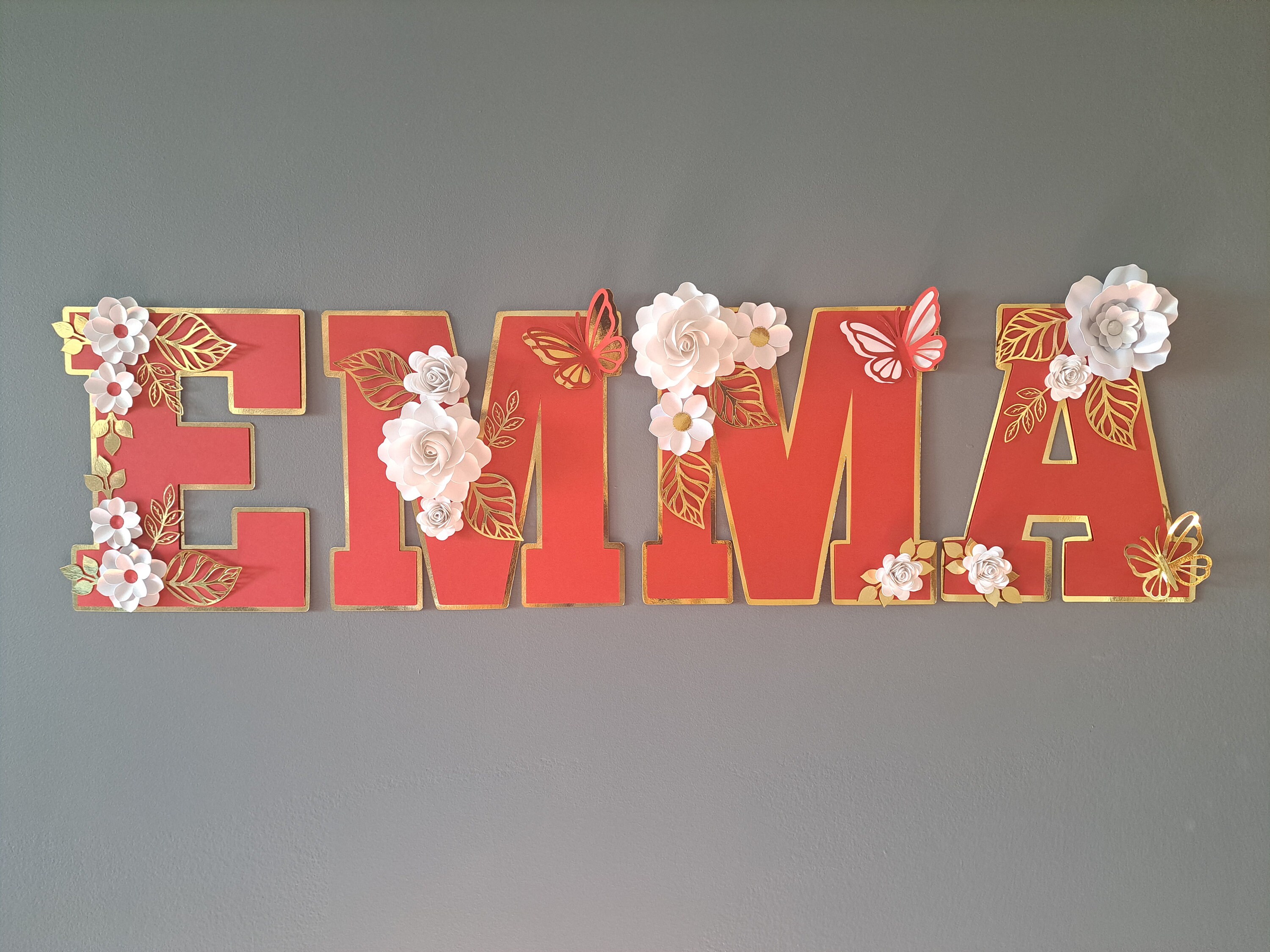 Custom Cardstock Letters Paper Party Letters Nursery Name - Etsy