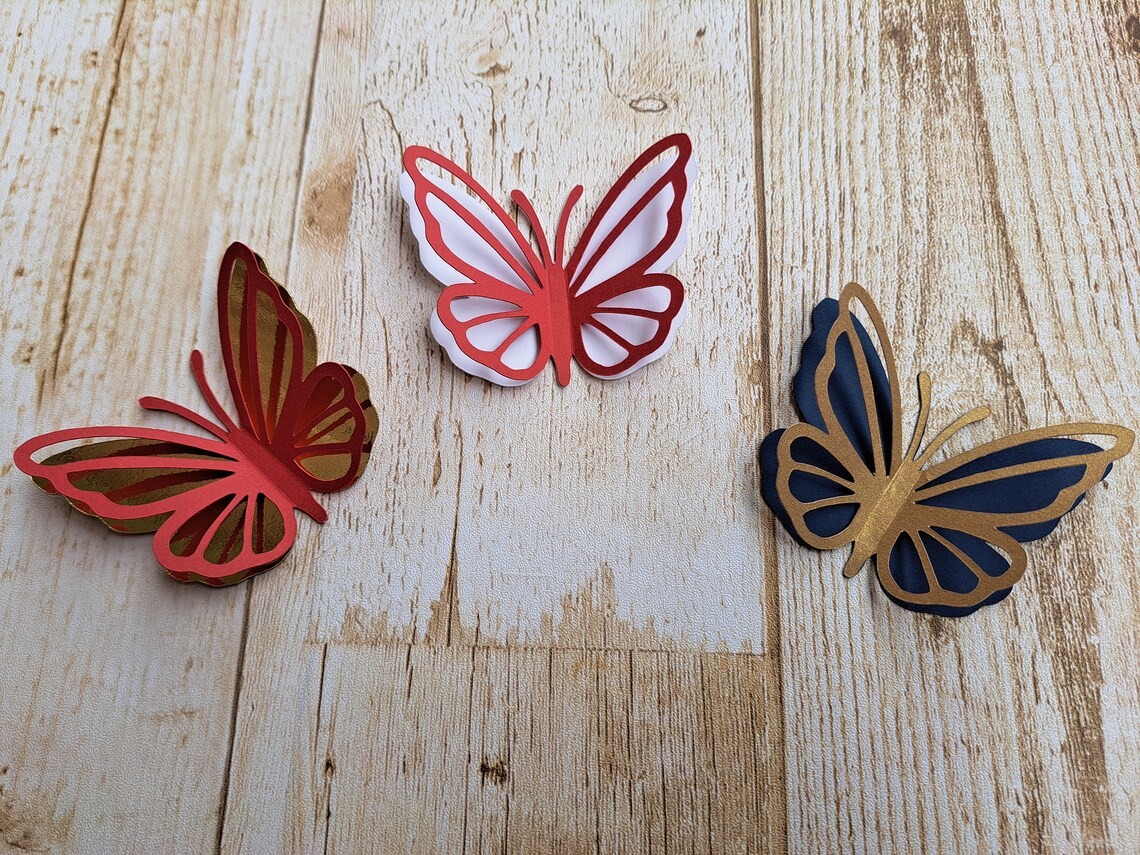 Butterfly SVG 3D Butterfly Svg Butterfly Template DIY - Etsy Canada