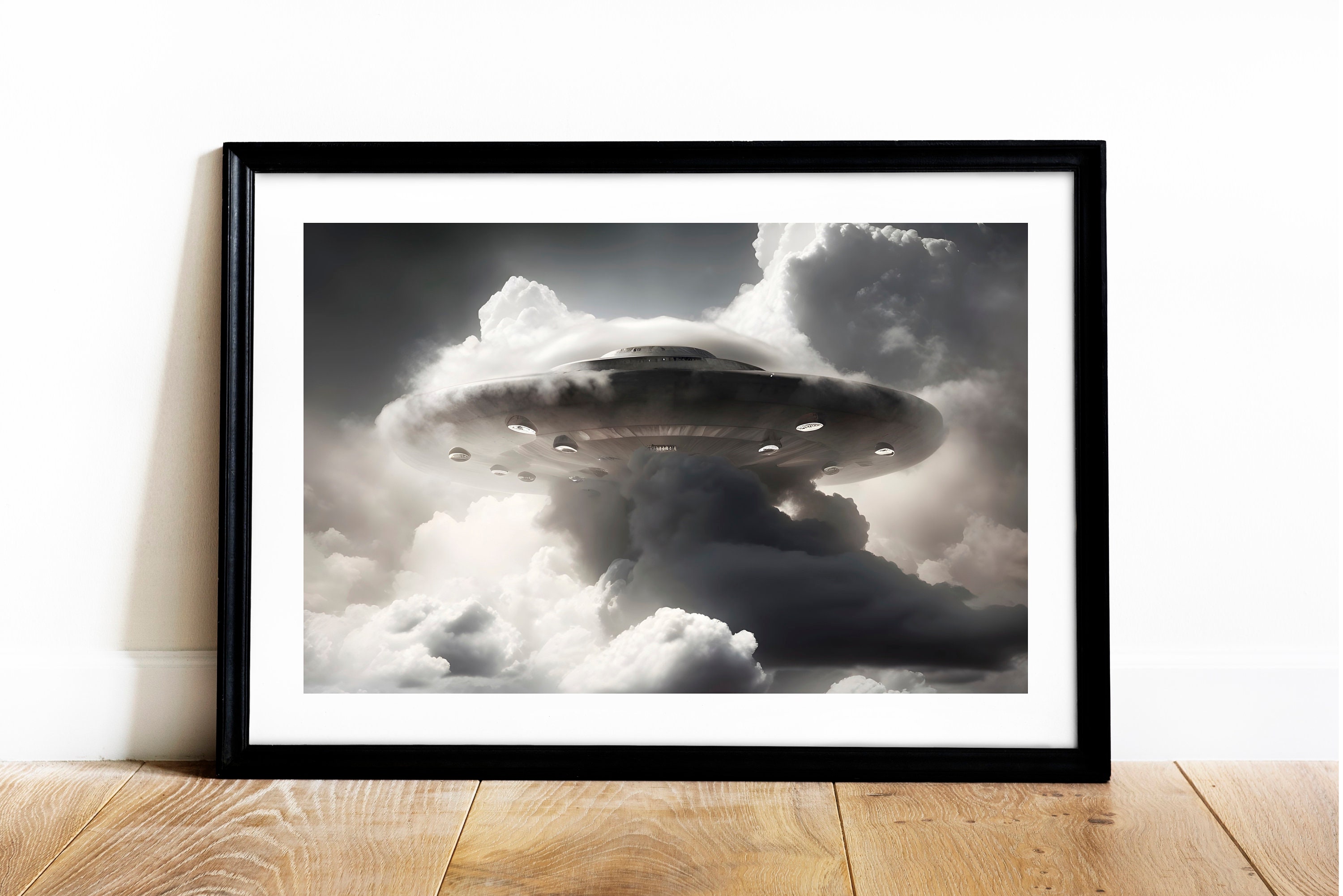 UFO Art Print, Digital Download, Cloudscape Photography, Alien ...