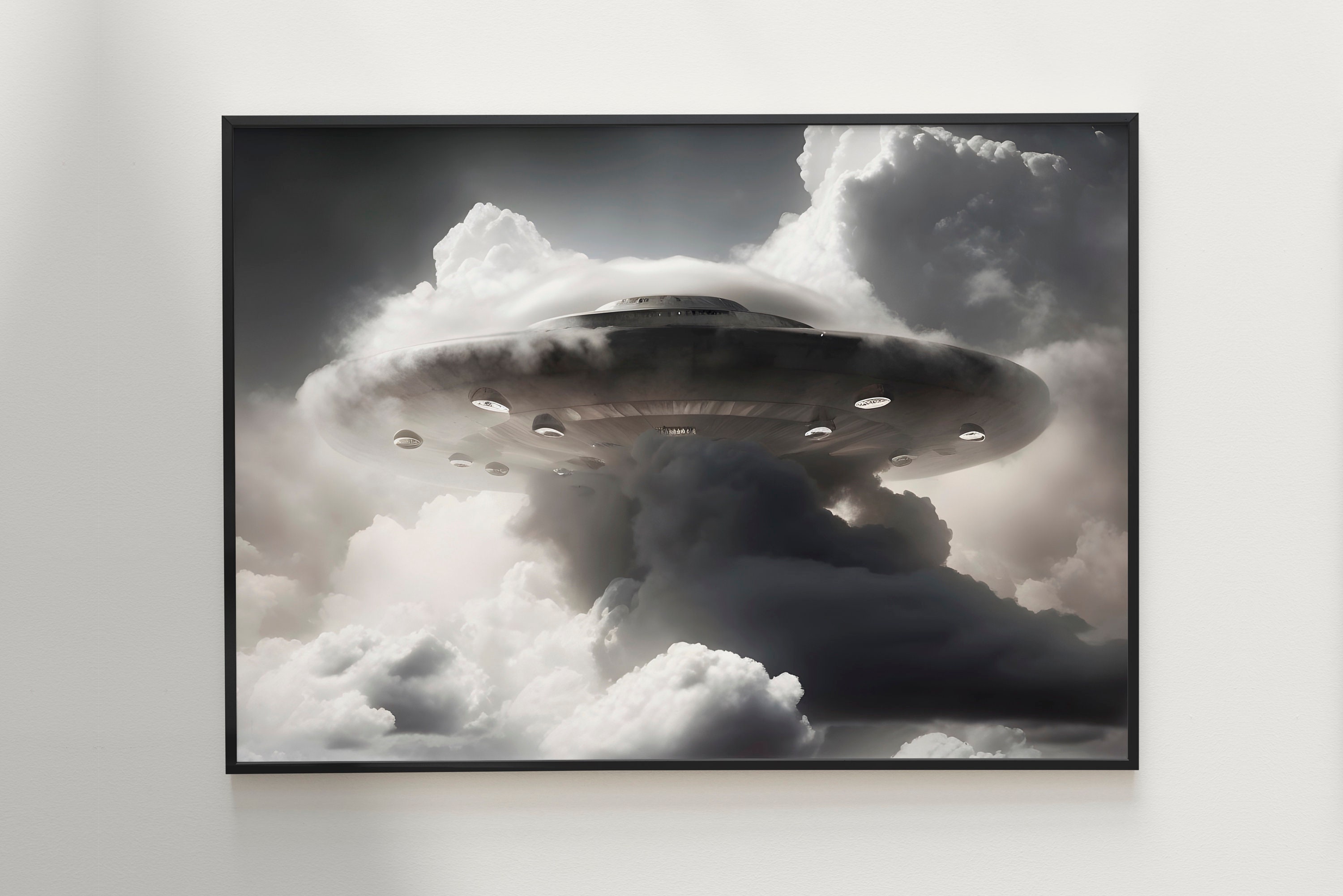 UFO Art Print, Digital Download, Cloudscape Photography, Alien ...