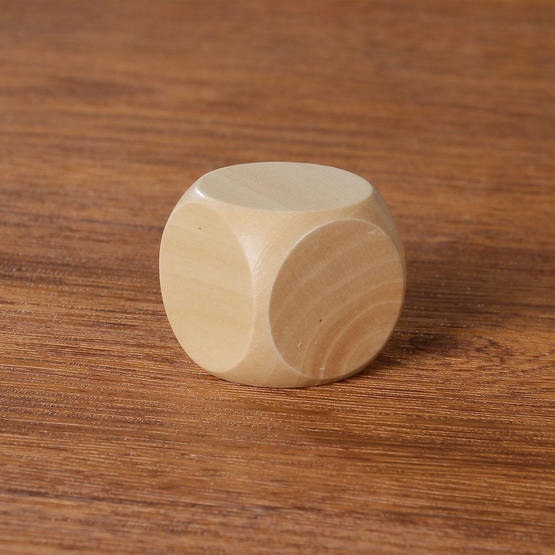 Handmade Blank Wooden Dice 6 Sided With Round Corners for DIY Craft ...