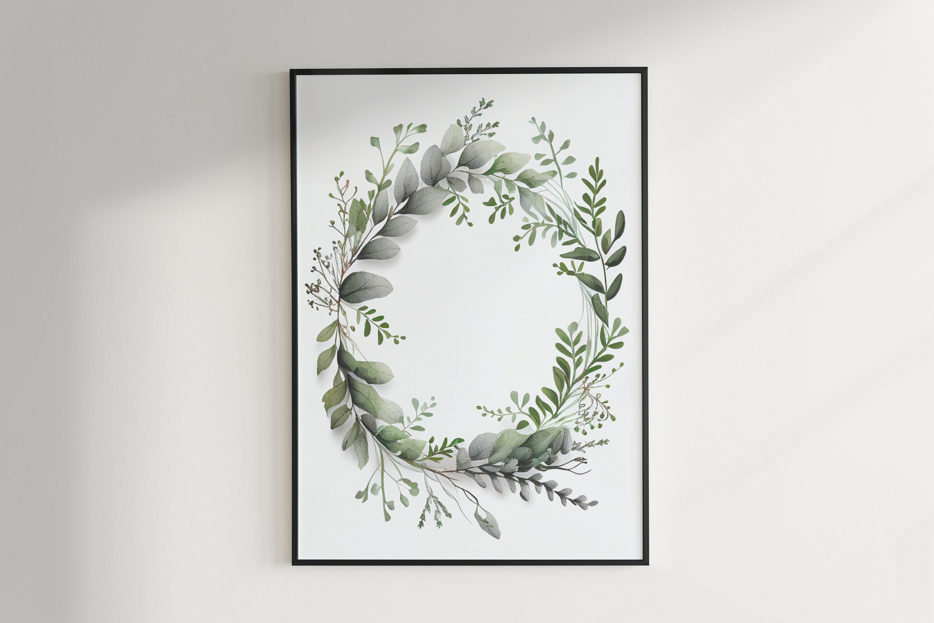 Simple Greenery Wreath Digital Download: Instantly Add Natural Charm to ...
