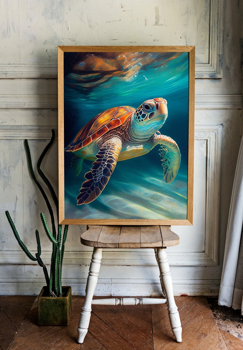 Discover the Wonders of the Ocean With a Sea Turtle Digital Download ...