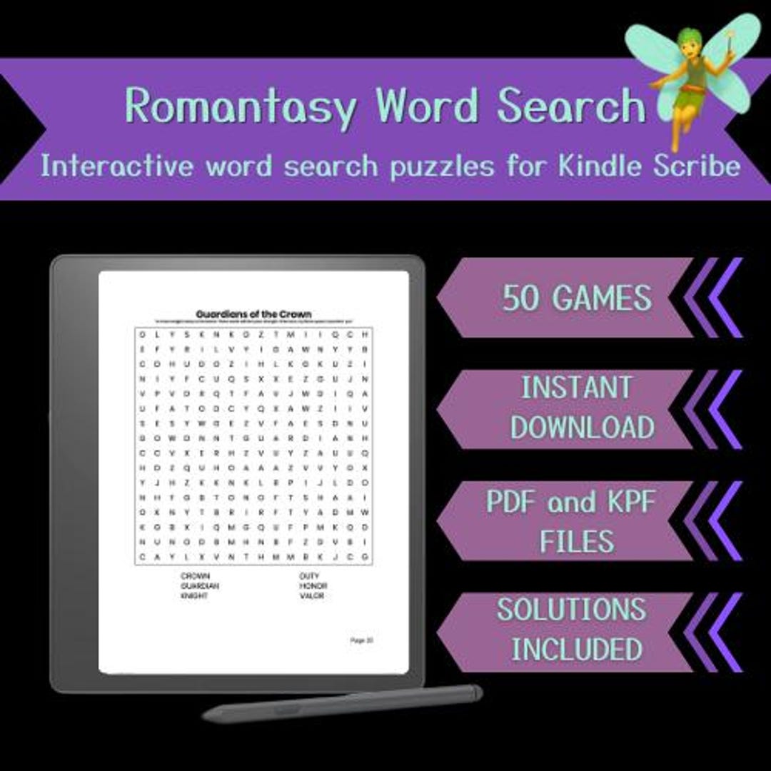 Romantasy Word Search: Find-a-word for Adults - Etsy