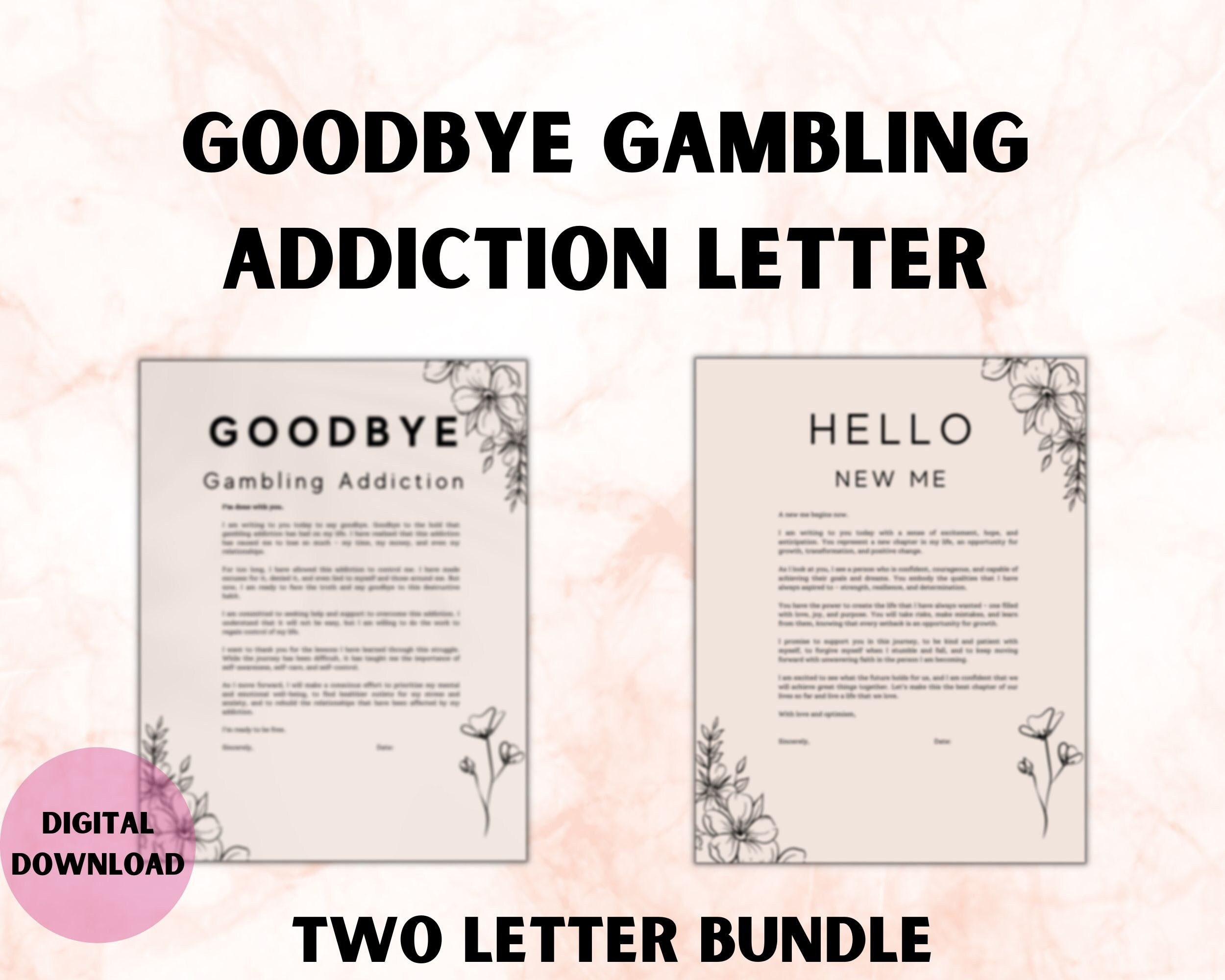 Goodbye Gambling Addiction Letter Goodbye Addiction Letter - Etsy