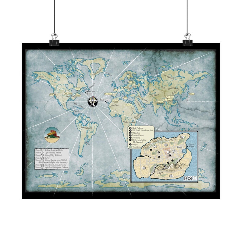 Color Map of New Earth - Etsy