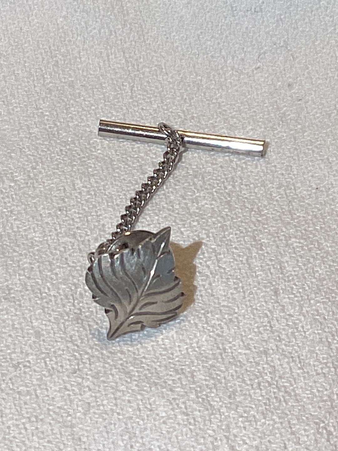 Signed Jim Hayes Aspen Leaf Design Sterling Silver 14k Gold Tie Pin ...