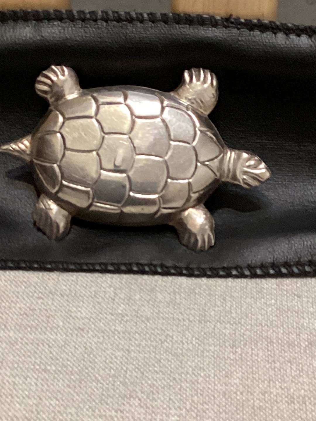 Vintage Large Wonderful Sterling Silver Turtle Brooch / Pin - Etsy
