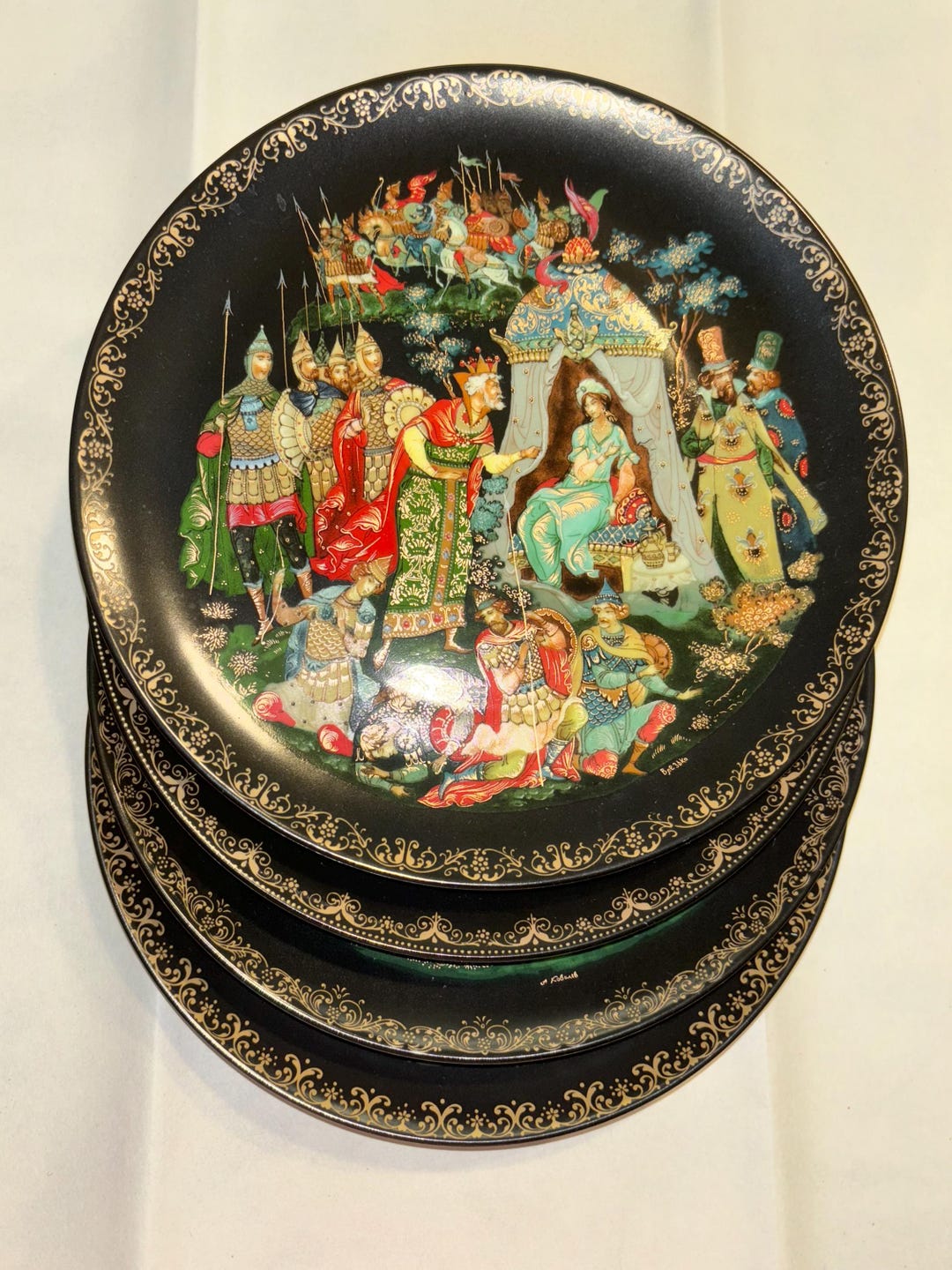 SET 4 Russian Legends Porcelain Plates Mint Fairytale Story 1988 1989 ...
