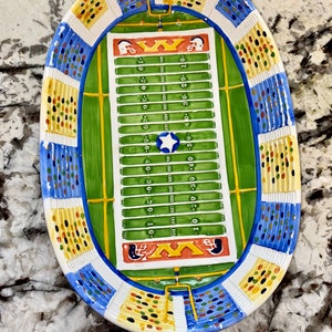 Football Stadium Chip Dip Party Platter Bowl/ Tray - Etsy