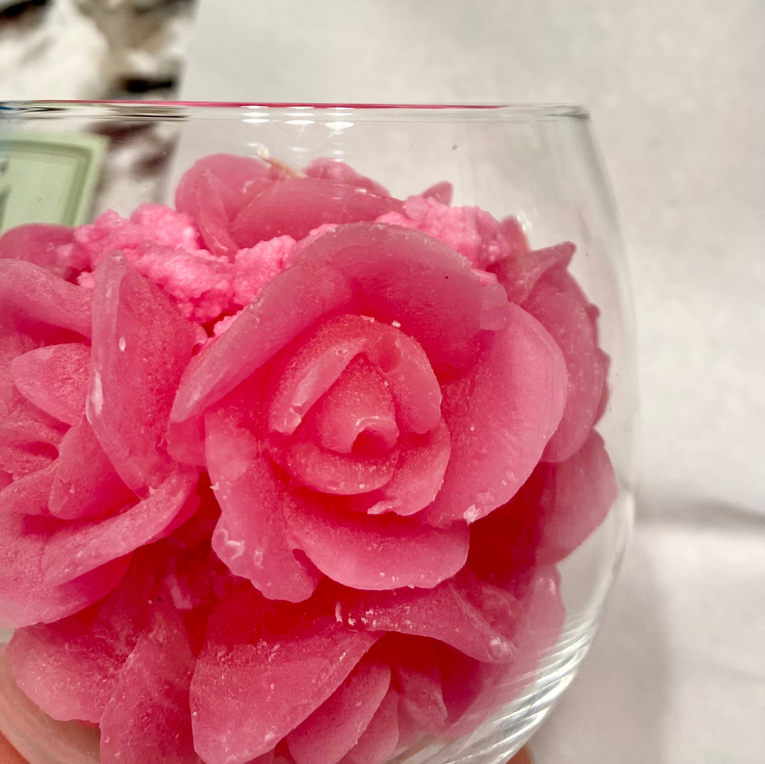Artisan Rose Candle | Delicate | Floral | Flower Candle | Home Decor ...