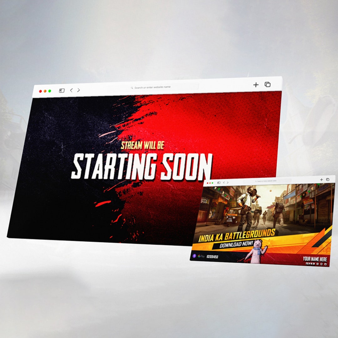 PUBG and BGMI Animated Stream Overlay | BGMI | Pubg - Etsy