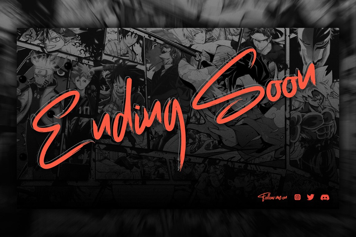 Anime Animated Stream Overlay Template Twitch & Youtube Stream Template ...
