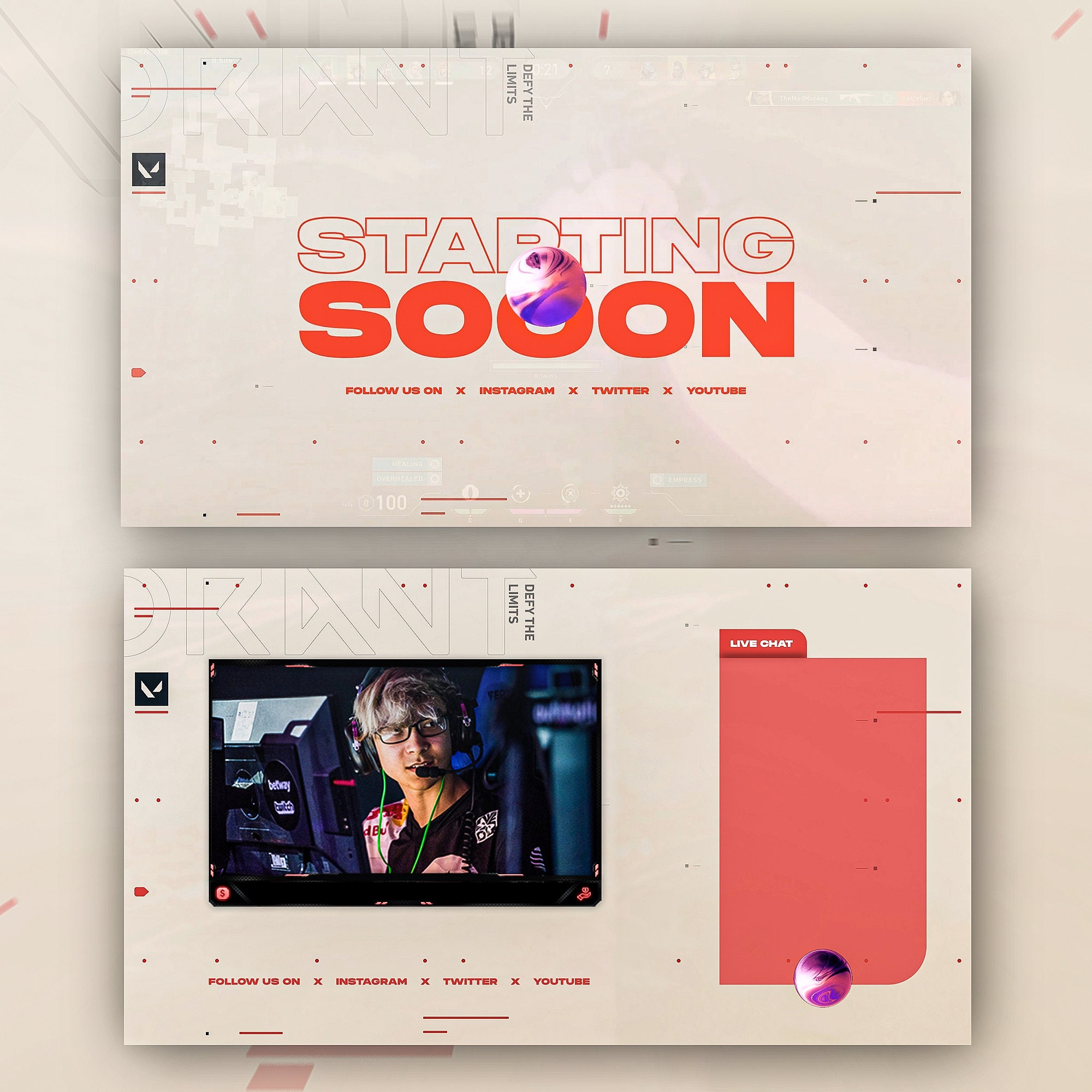 Valorant Animated Stream Overlay Template - Etsy