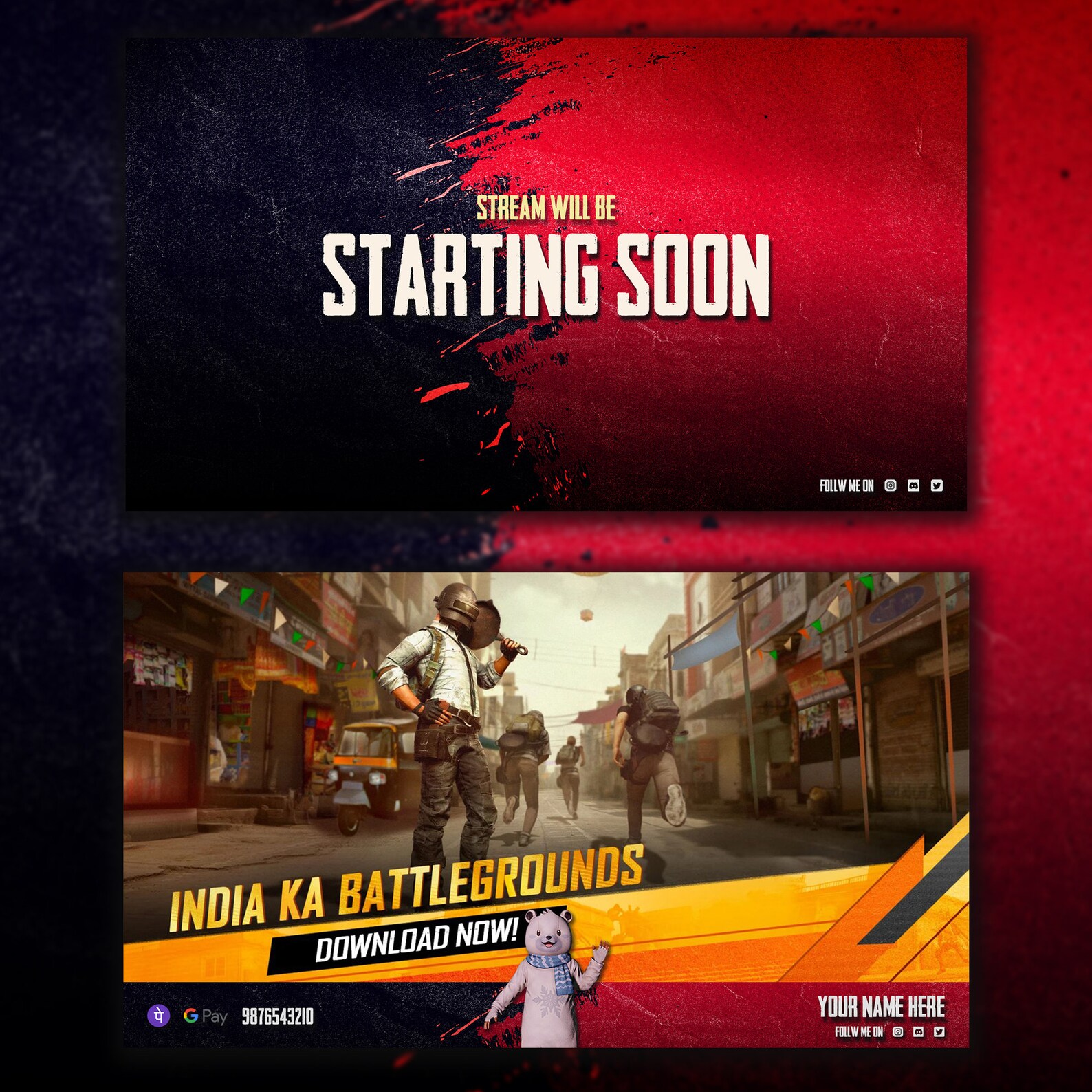 PUBG and BGMI Animated Stream Overlay | BGMI | Pubg - Etsy