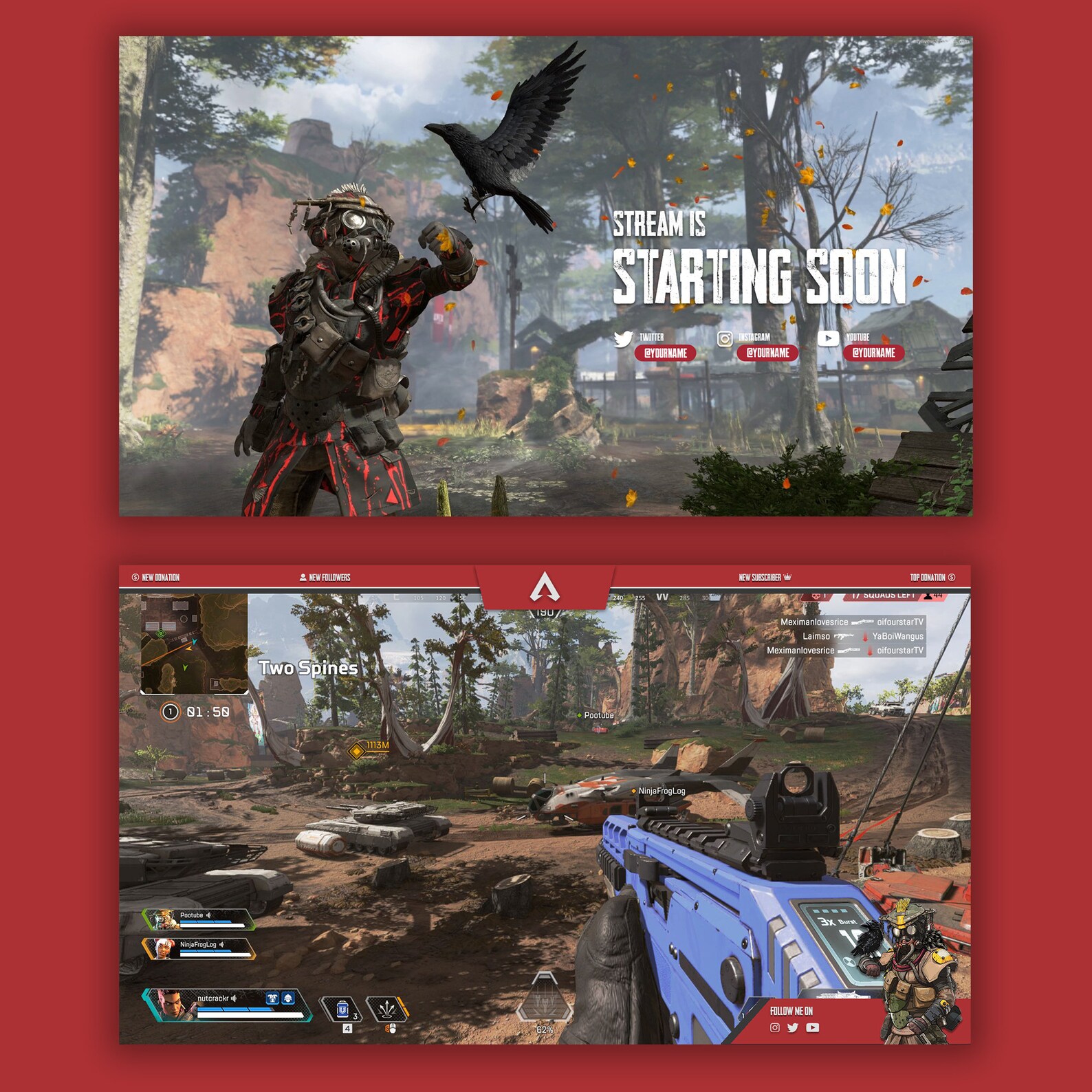 Apex Legends Animated Stream Overlay | Apex Legends Overlay for Twitch ...