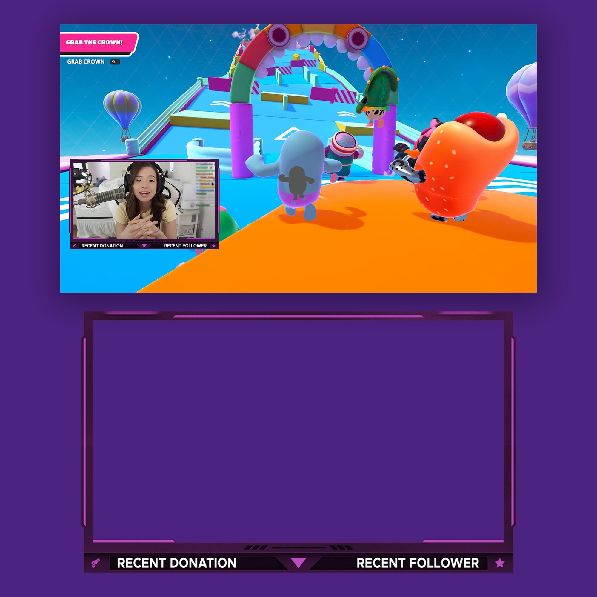 Abstract Clean Animated Stream Overlay | Abstract Overlay for Twitch ...