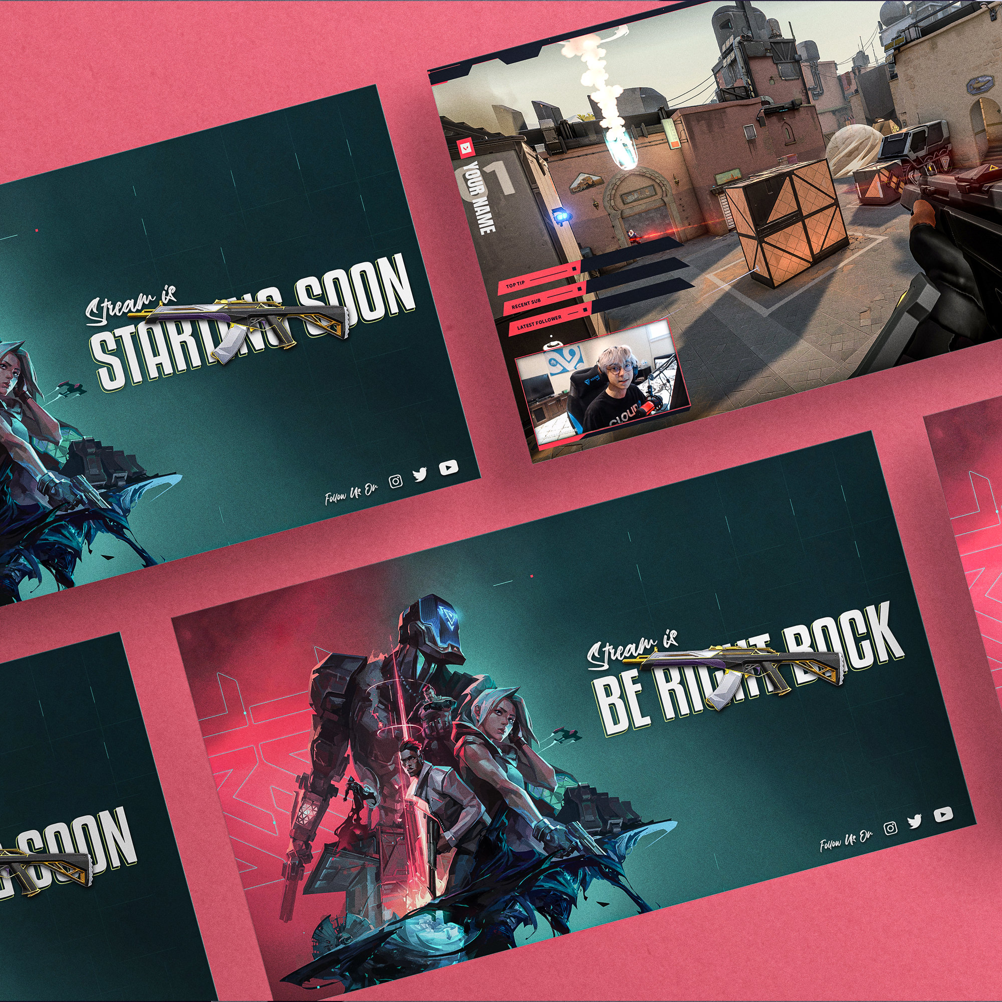 Valorant Animated Stream Overlay | Valorant Overlay for Twitch and ...