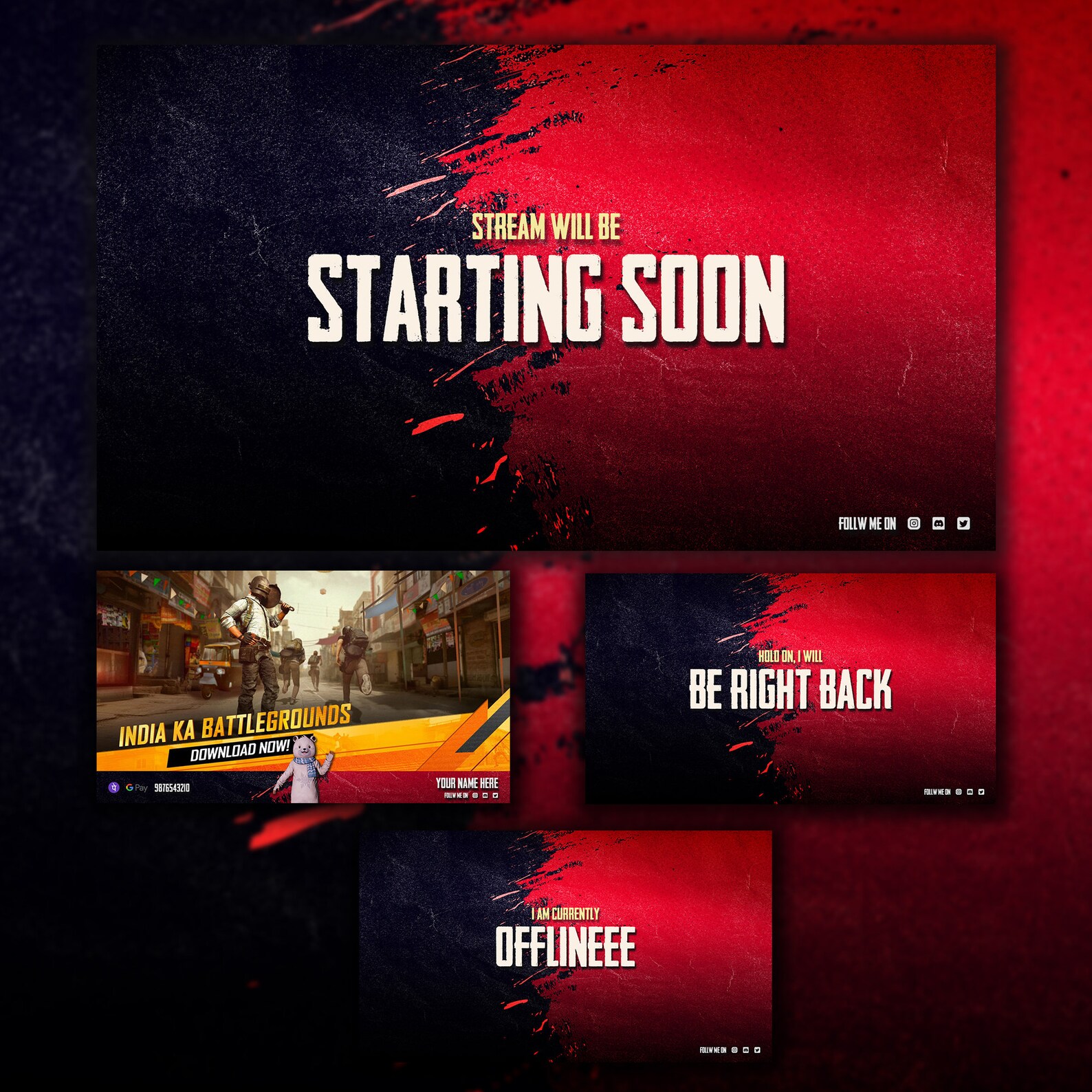 PUBG and BGMI Animated Stream Overlay BGMI Pubg - Etsy