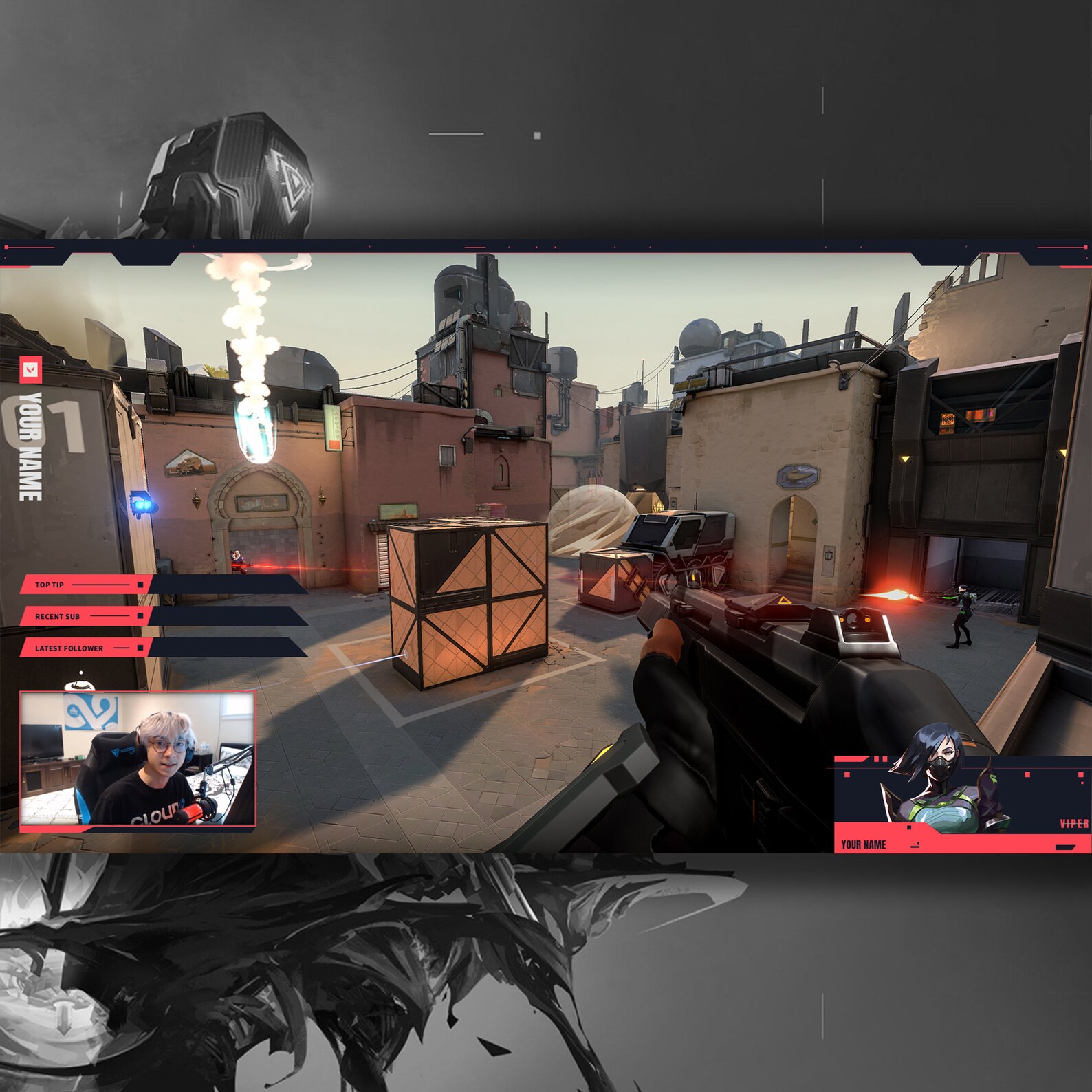 Valorant Animated Stream Overlay | Valorant Overlay for Twitch and ...