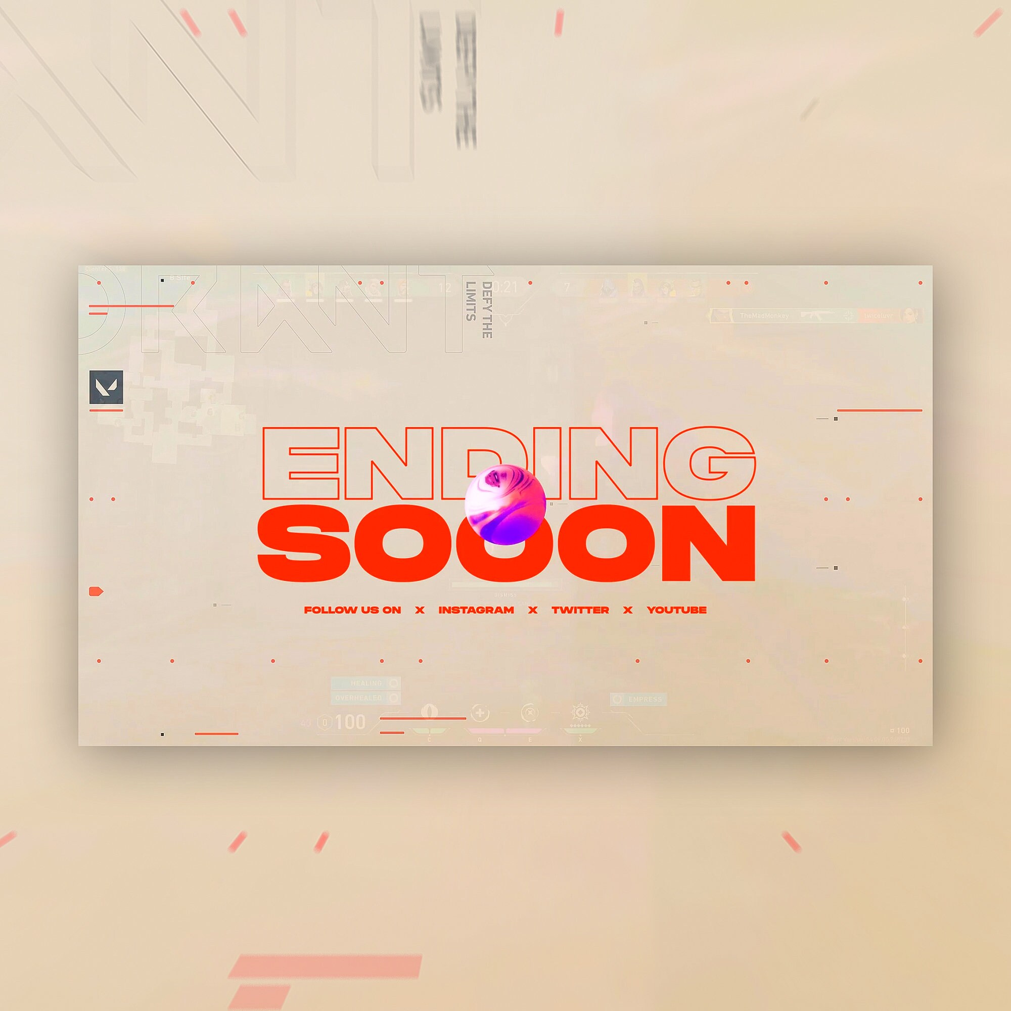 Valorant Animated Stream Overlay Template - Etsy