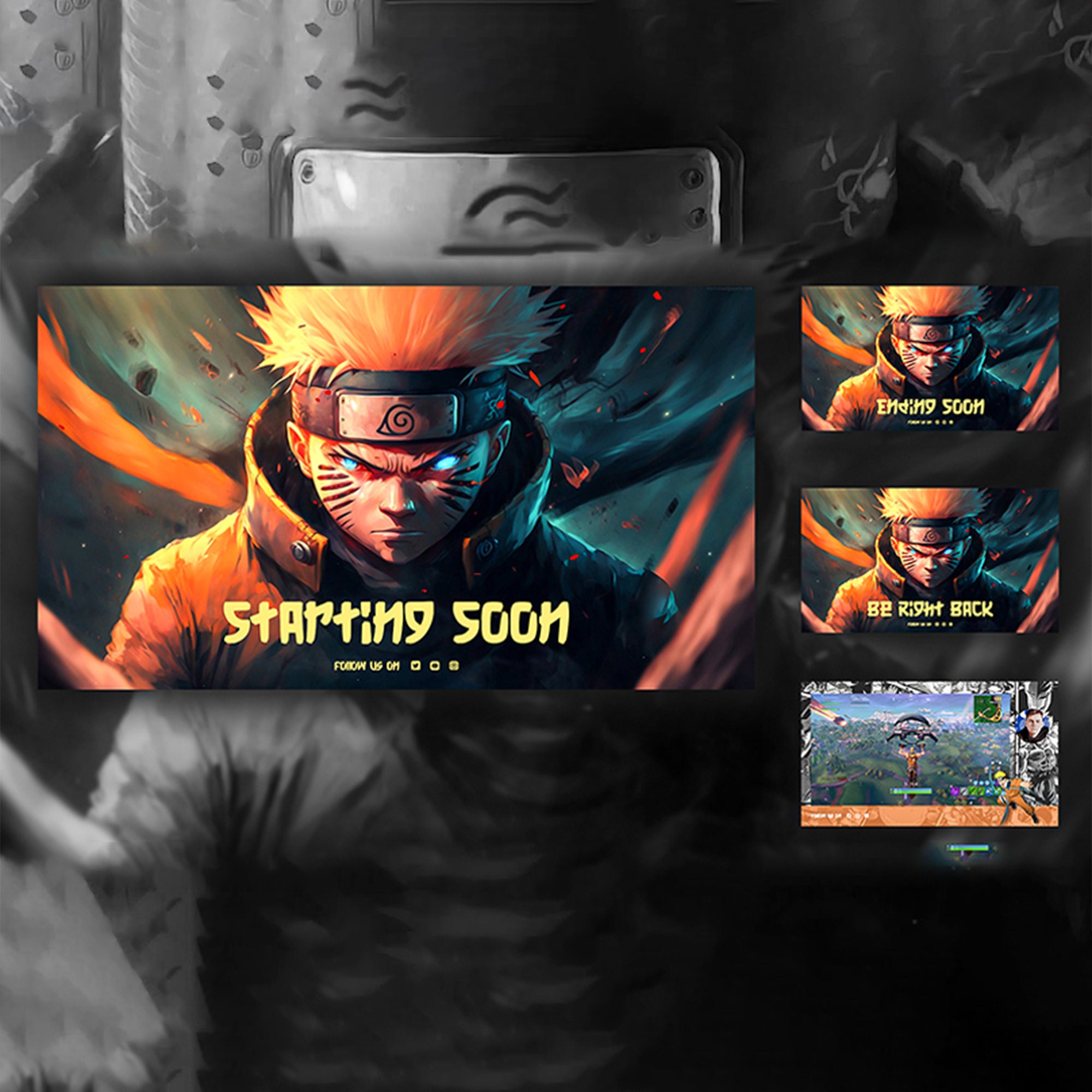 One Piece Naruto Animated Stream Overlay One Piece for - Etsy UK