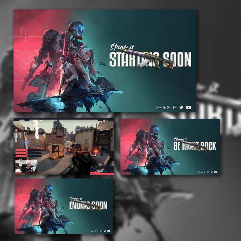 Valorant Animated Stream Overlay | Valorant Overlay for Twitch and ...