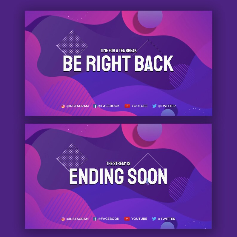 Abstract Clean Animated Stream Overlay | Abstract Overlay for Twitch ...