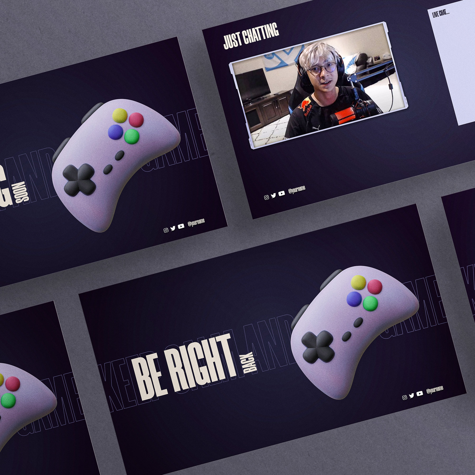 3D Gamepad Animated Stream Overlay | Gamepad Overlay for Twitch and ...